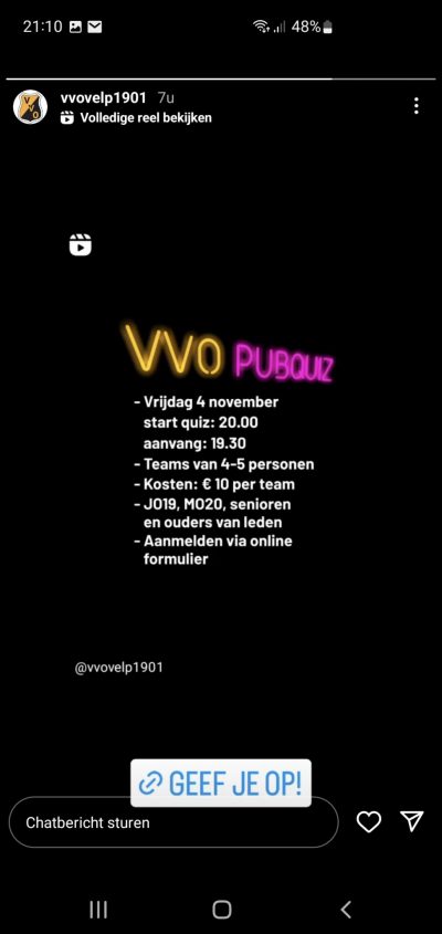 VVO Pubquiz 4 november 2022 | Voetbal Vereniging Olympia, VVO